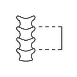 Healthy spine line outline icon Royalty Free Vector Image