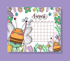 Cute Calendar August Vector Images (over 650)