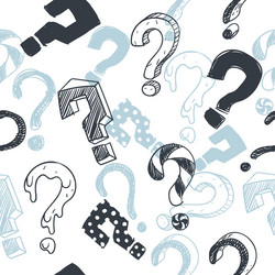 Question mark grunge seamless pattern query marks Vector Image