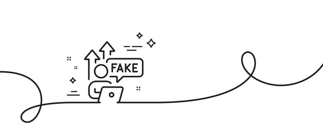 Fake internet line icon web propaganda sign Vector Image
