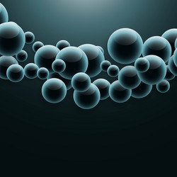 Black molecules frame background in 3d Royalty Free Vector