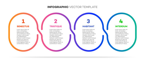 Infographic template timeline process 4 option Vector Image