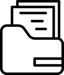 Work folder icon outline burnout Royalty Free Vector Image