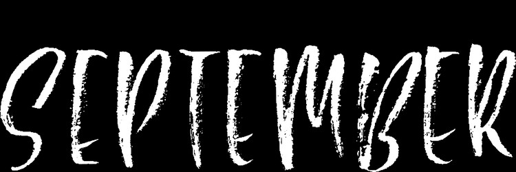 Hand drawn typography lettering september month Vector Image