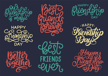 Happy Friendship Day Written Vector Images (over 120)