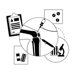 Human knee joint icon cartoon Royalty Free Vector Image