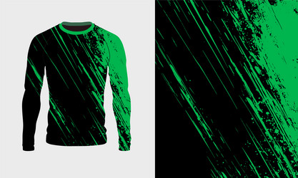 Long sleeve jersey green grunge texture Royalty Free Vector