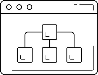 Site map line icon Royalty Free Vector Image - VectorStock