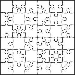 Jigsaw Puzzle Outlines Vector Images (over 7,400)
