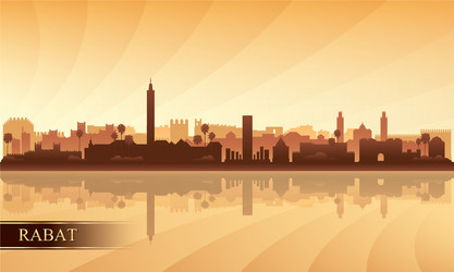 Golden logo rabat skyline silhouette Royalty Free Vector