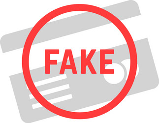 Simple red fake sign Royalty Free Vector Image