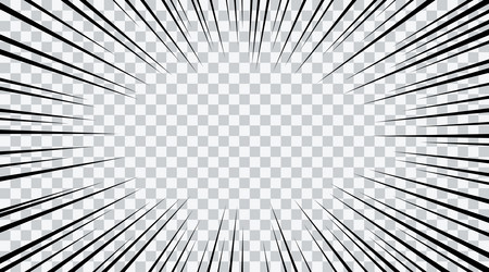 Manga speed burst frame radial anime lines Vector Image