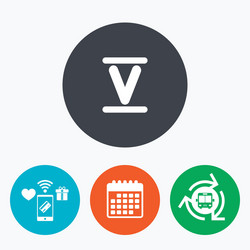 Roman numeral five icon number five sign Vector Image