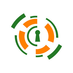 Modern tech cyber security logo design eps10 Vector Image