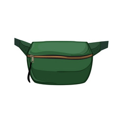 Zipper waist bag cartoon Royalty Free Vector Image