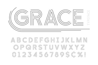 Font set letters and numbers Royalty Free Vector Image