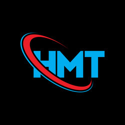 Hmt letter logo design in six style polygon Vector Image