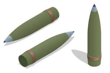 Ammunition 120mm mortar shell mortar bomb Vector Image