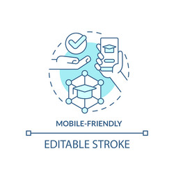 Mobile-friendly concept icon Royalty Free Vector Image