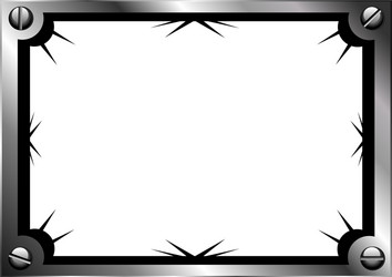 Steel frame Royalty Free Vector Image - VectorStock