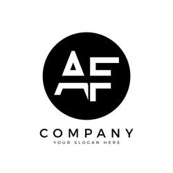 Af logo design business typography template Vector Image