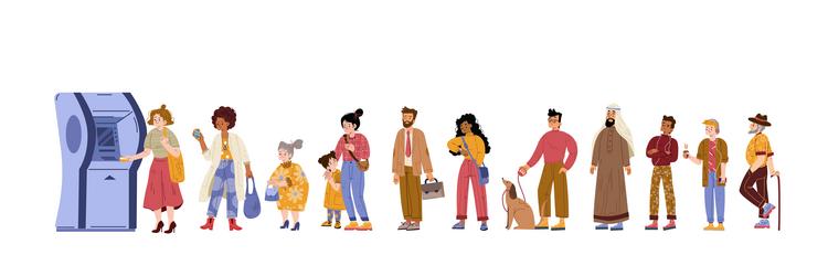 Queue Line Drawing Vector Images (over 210)