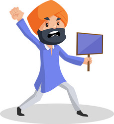 Punjabi man cartoon character Royalty Free Vector Image