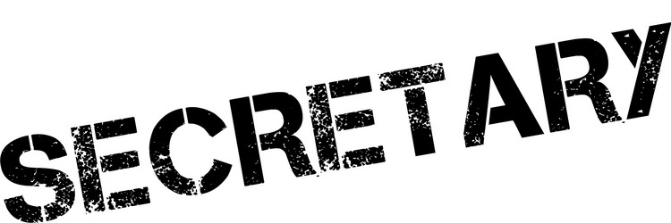 Secretary rubber stamp Royalty Free Vector Image