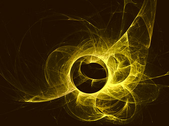 Yellow space planet star system color graphics Vector Image