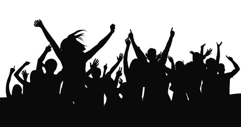 Cheering crowd at a concert Royalty Free Vector Image