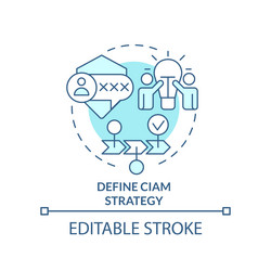 Define ciam strategy concept icon Royalty Free Vector Image