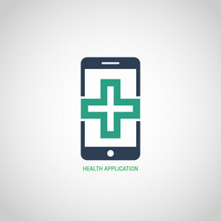 Health application logo icon design Royalty Free Vector