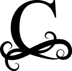 Capital letter for monograms and logos beautiful Vector Image