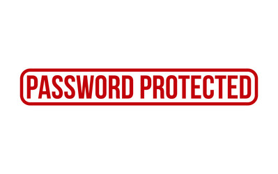 Red password protected rubber stamp seal Vector Image