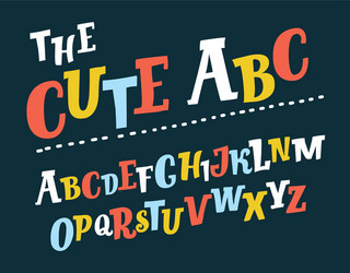 Funny alphabet with cute dinosaurs Royalty Free Vector Image