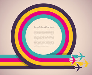 Background with colorful airplanes Royalty Free Vector Image