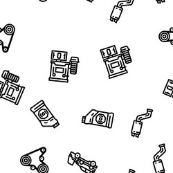 Car mechanic auto seamless pattern Royalty Free Vector Image