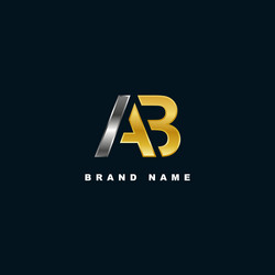 Creative gold and silver aj logo design Royalty Free Vector
