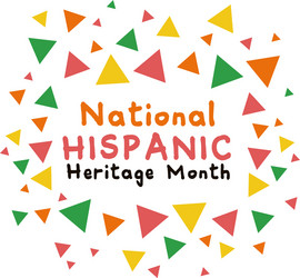 National hispanic heritage lettering with confetti