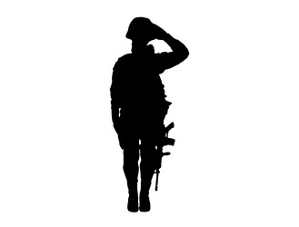 Military helmet silhouette art Royalty Free Vector Image