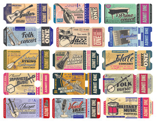 Black rock concert ticket design template Vector Image