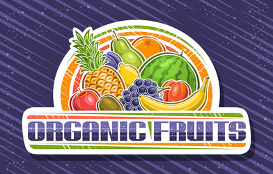 Logo for fresh fruits Royalty Free Vector Image