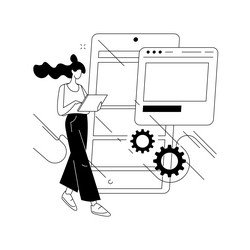 Microsite development abstract concept Royalty Free Vector