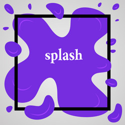 Big blue splash with lots of small splashes Vector Image