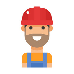 Cartoon worker character face Royalty Free Vector Image