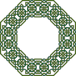 Frame with tangled arabic pattern Royalty Free Vector Image