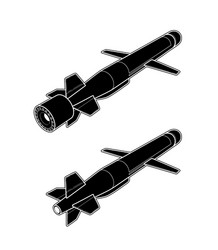 Tech draw of cruise missile Royalty Free Vector Image