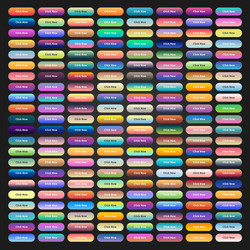 Colored web buttons with different gradients Vector Image