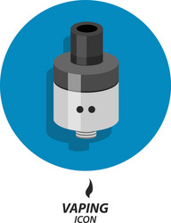 Flat vaping icon circle Royalty Free Vector Image