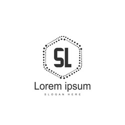 Initial letter sl logo template design minimal Vector Image
